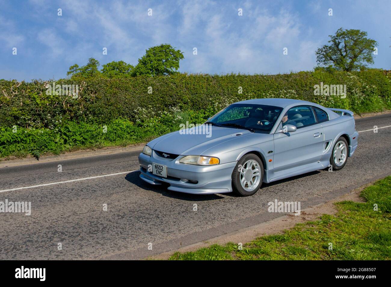 1995 90s blue American FORD MUSTANG, left hand drive, 4590cc petrol 2dr ...