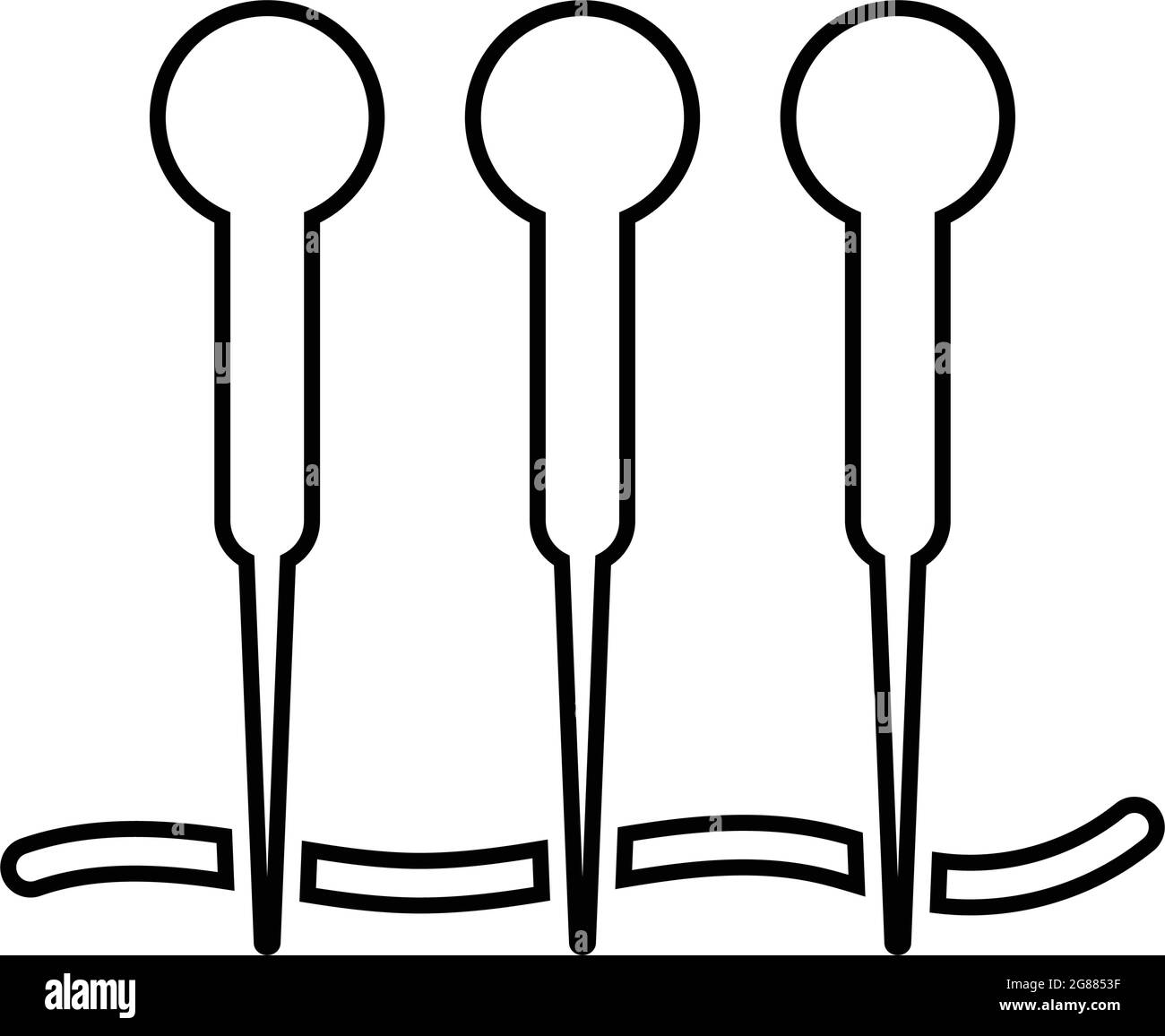 Acupuncture, needles icon - Use for commercial purposes, print media ...