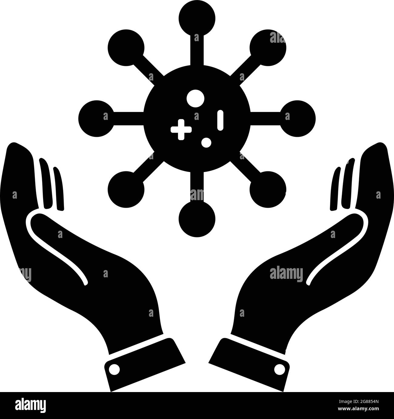 Awareness, Prevent virus icon is isolated on white background. Use for ...