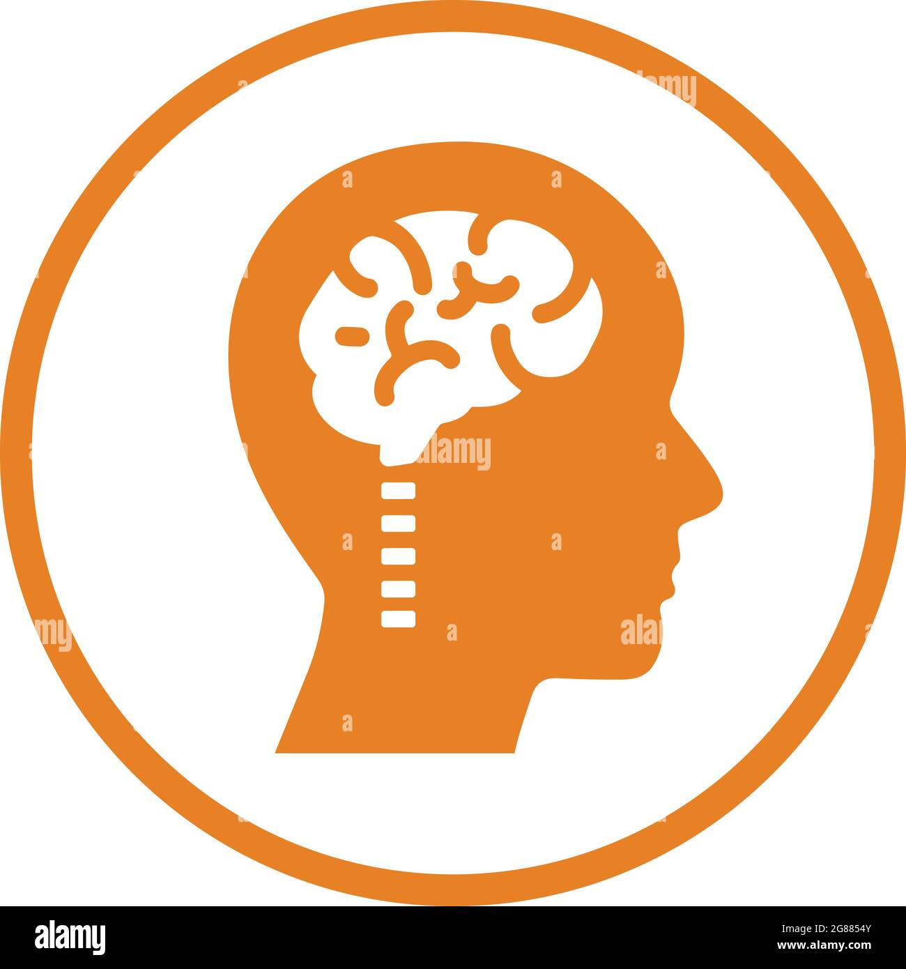 Brain head icon hi-res stock photography and images - Alamy