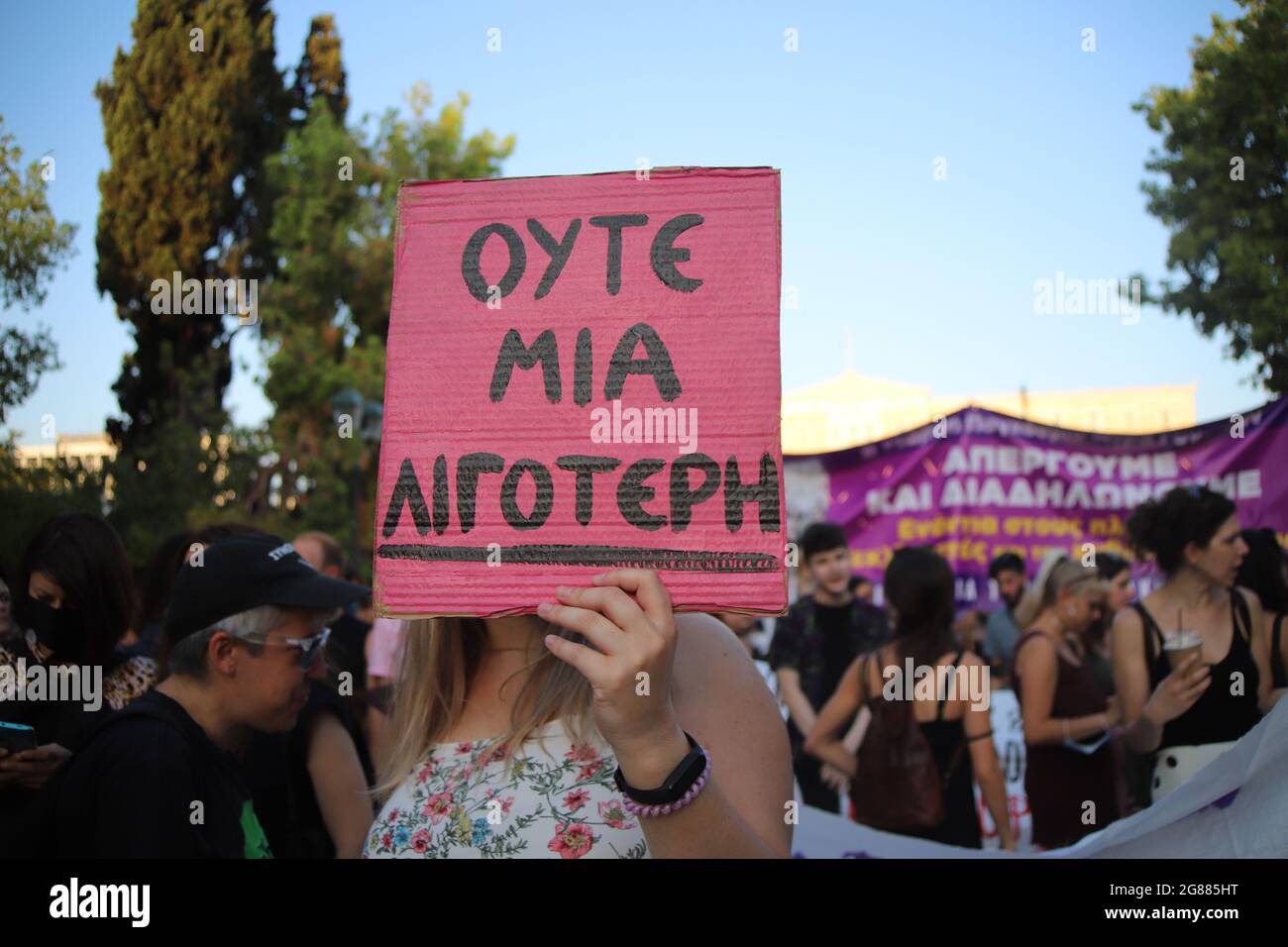 Women Rights activists protest in Athens against feminicides and in ...