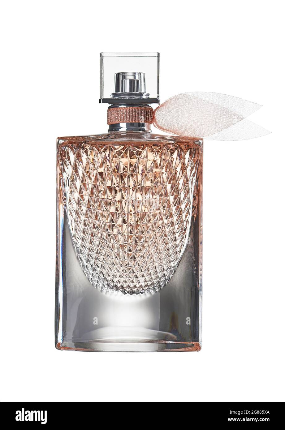 Elegant design glass jar of perfume isolated on white background Stock ...
