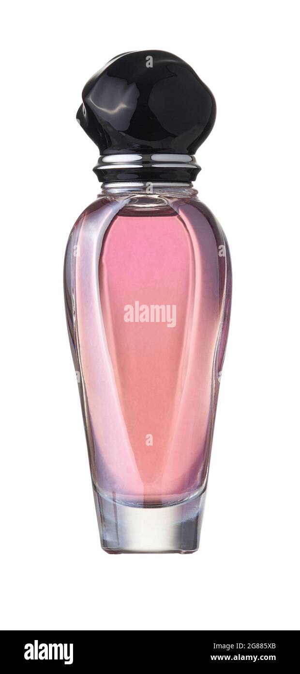 Elegant design glass jar of perfume isolated on white background Stock ...