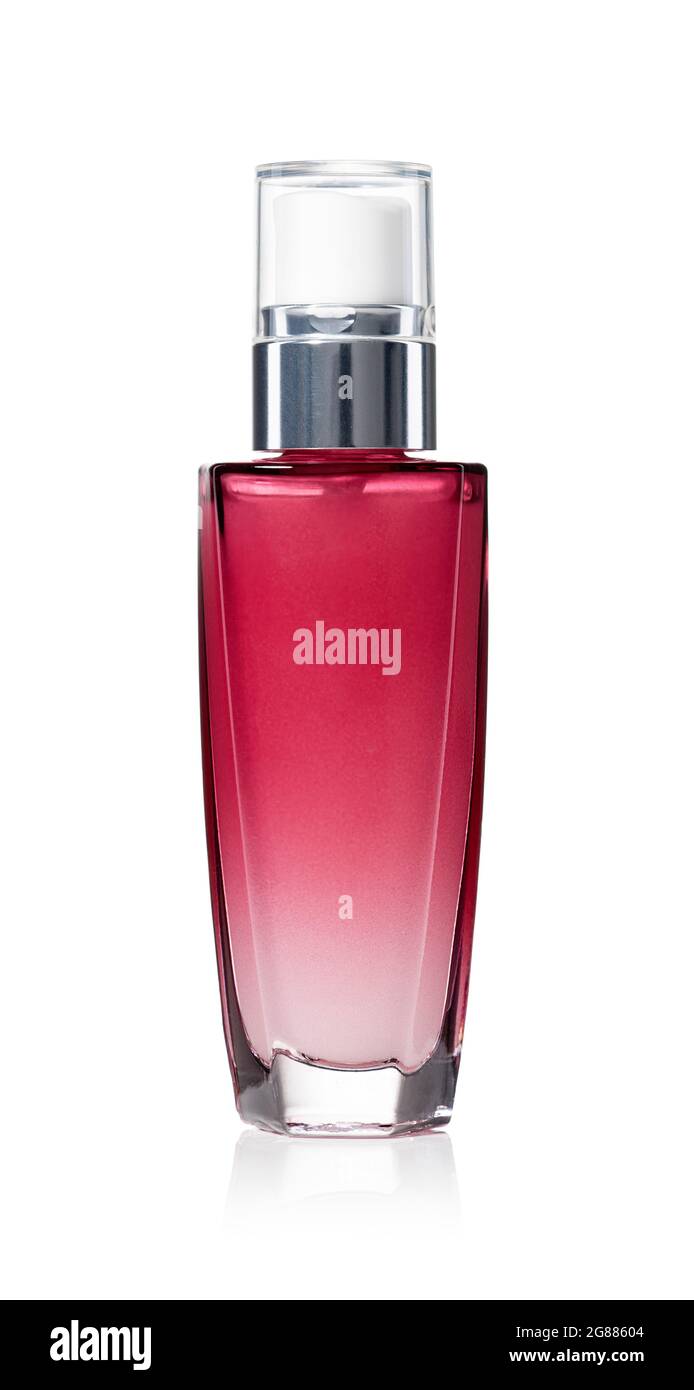 Elegant design glass jar of perfume isolated on white background Stock ...