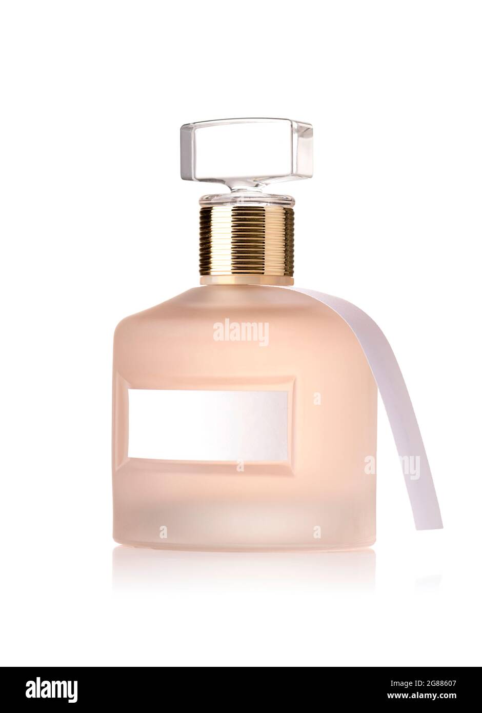 Elegant design glass jar of perfume isolated on white background Stock ...