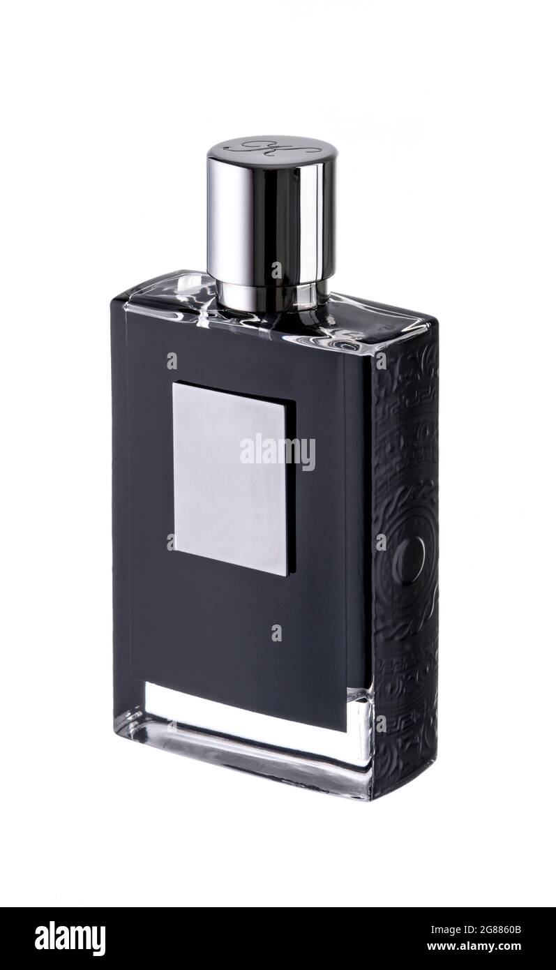 Elegant design glass jar of perfume isolated on white background Stock ...