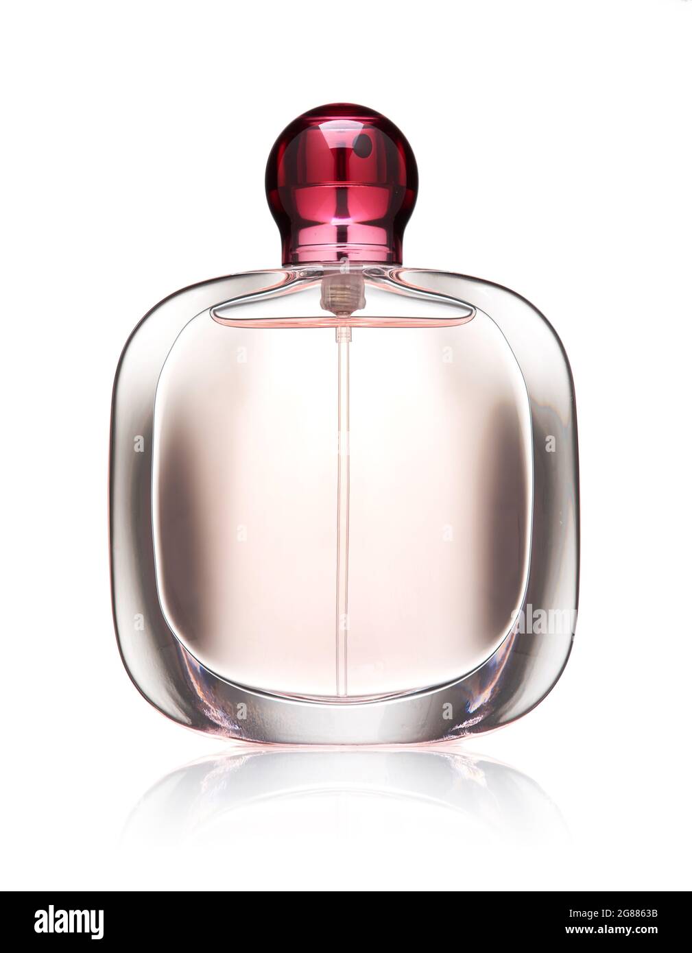 Elegant design glass jar of perfume isolated on white background Stock ...