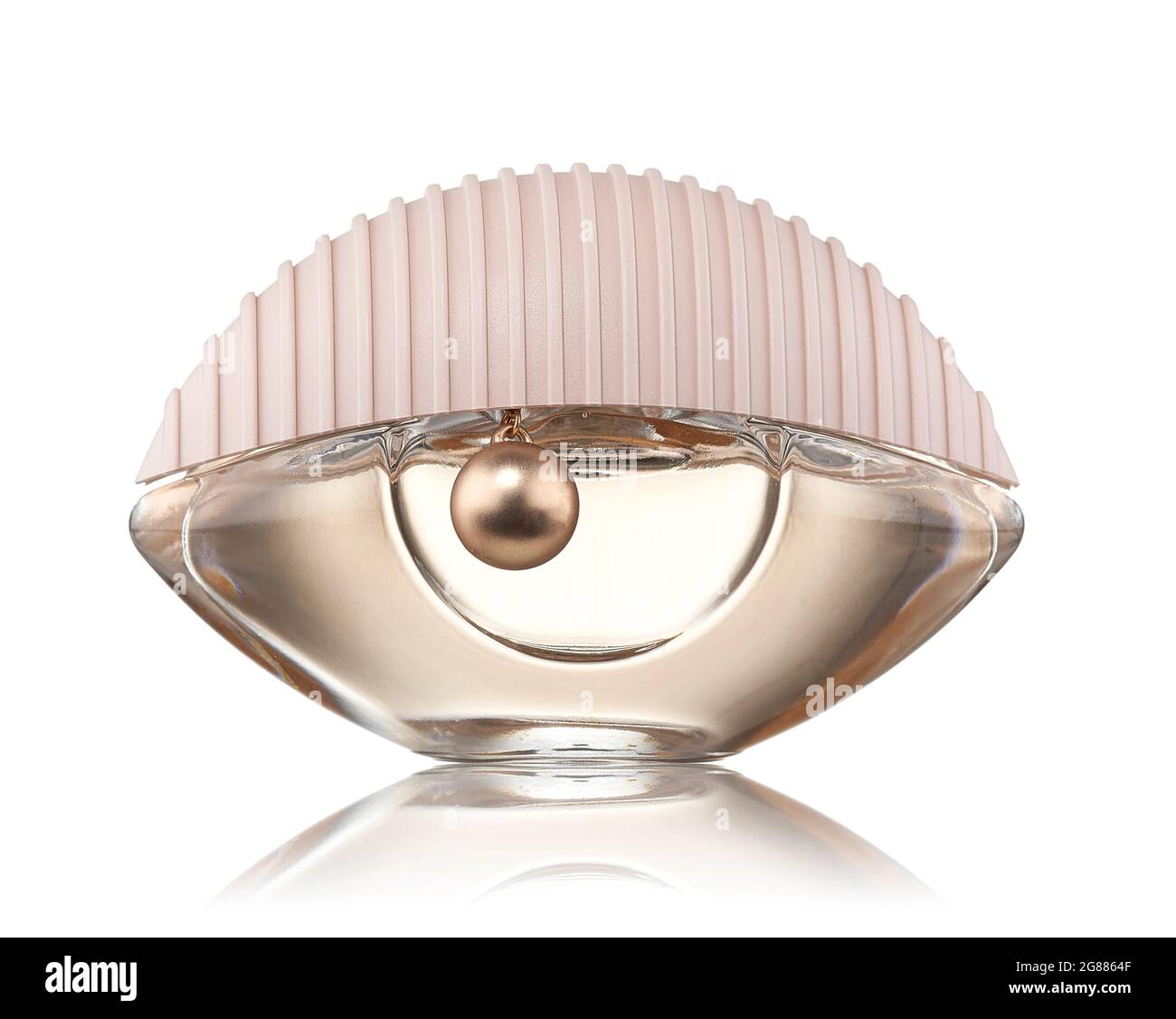 Elegant design glass jar of perfume isolated on white background Stock ...