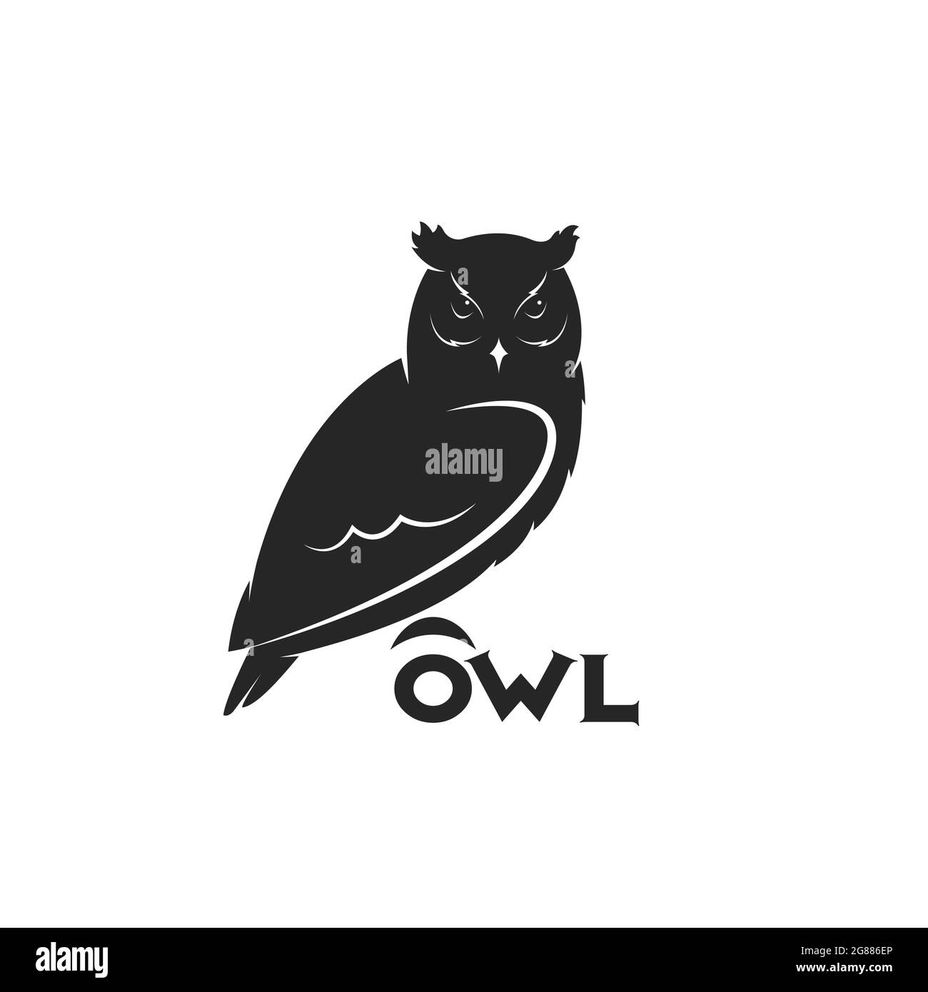 Vector of an owl design on white background, Bird. Animal. Wildlife ...