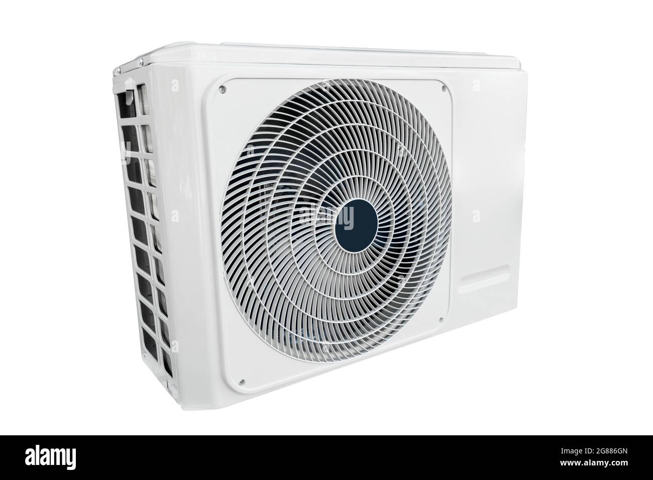 Air condition outdoor unit compressor isolated on white background ...