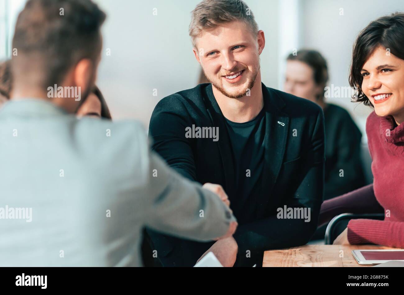 Handshake gesture diverse people hi-res stock photography and images ...