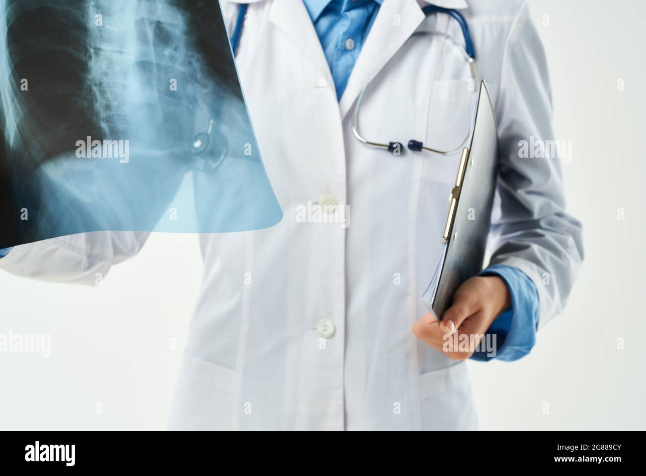 radiologist in a white coat x-ray close-up Stock Photo - Alamy
