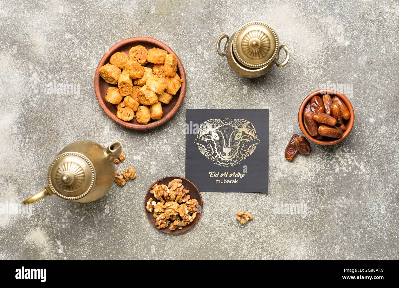 Greeting card for Eid al-Adha (Feast of the Sacrifice) with Turkish ...