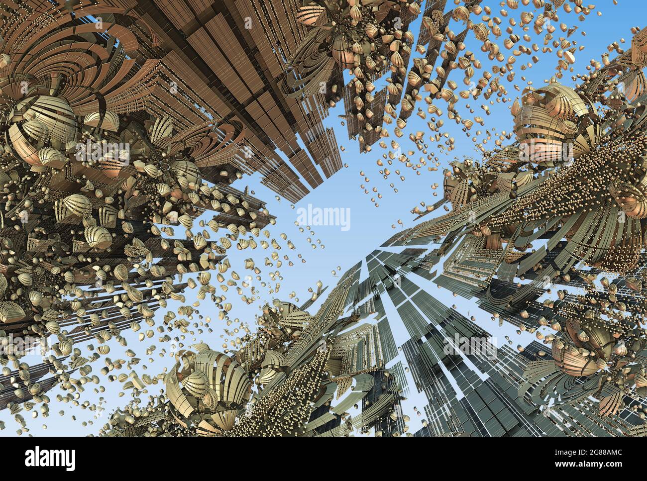 Abstract artwork - 3d illustration, organic geometric shapes Stock ...