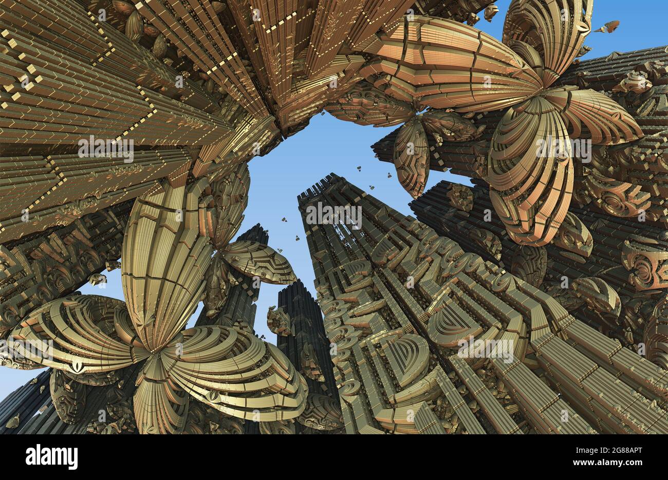 Abstract artwork - 3d illustration, organic geometric shapes Stock ...