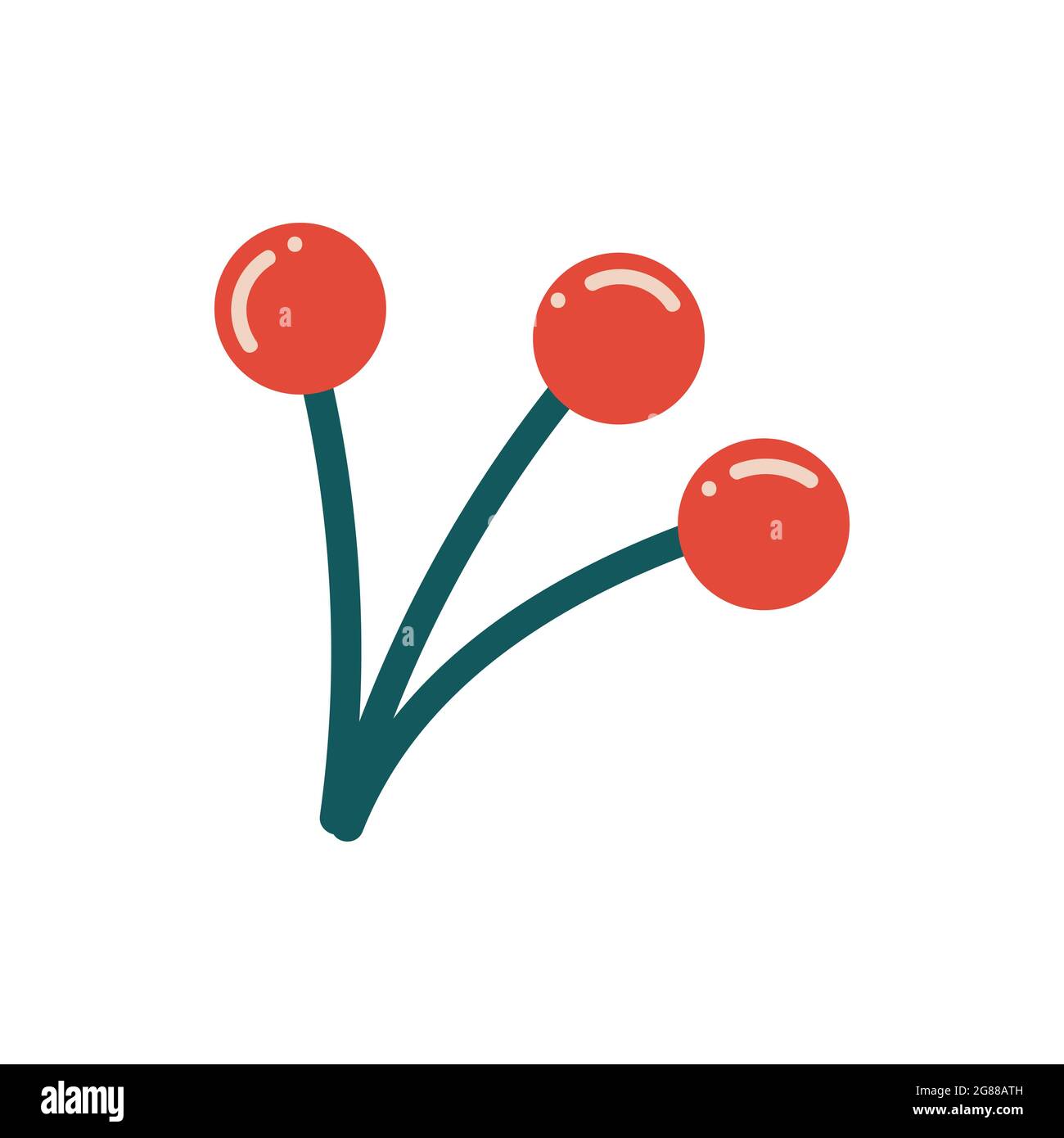 Three bright red leaves Stock Vector Images - Alamy