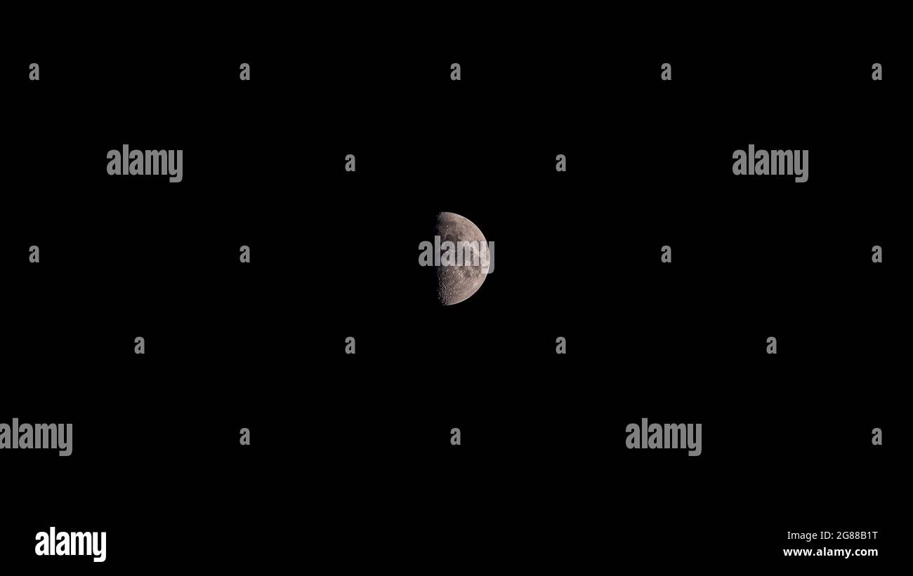 Beautiful shot half moon hi-res stock photography and images - Alamy