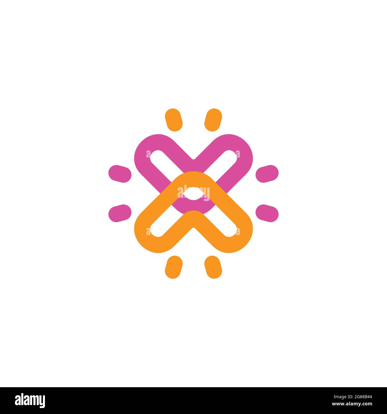 letter x colorful butterfly symbol logo vector Stock Vector Image & Art ...