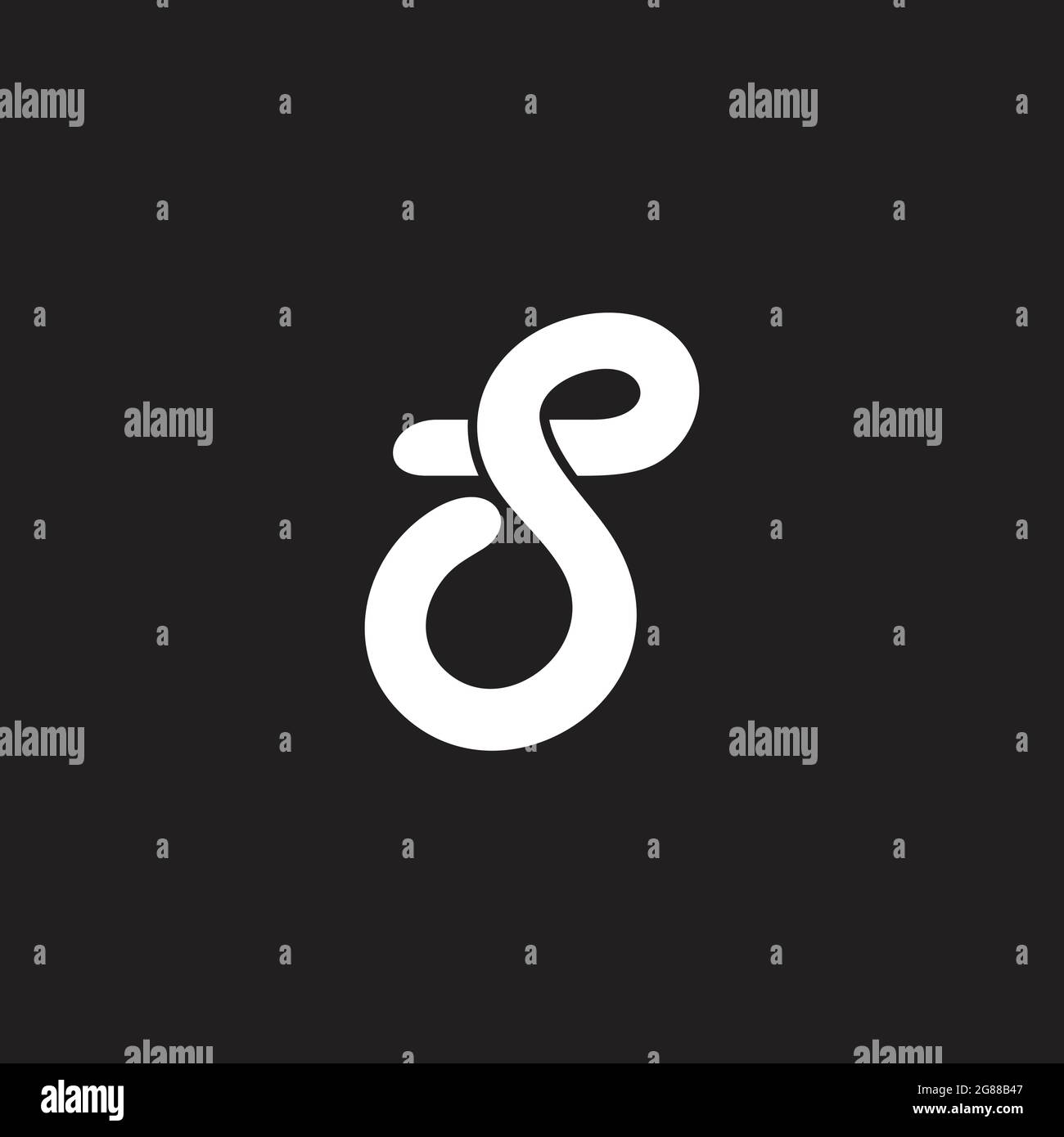 letter s overlapping line simple flat 3d logo vector Stock Vector Image ...