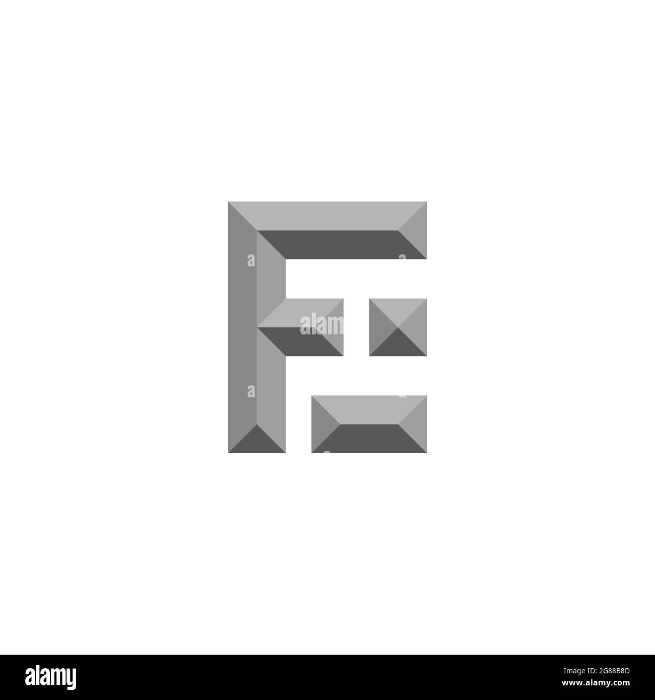 letter fe 3d gradient shadow logo vector Stock Vector Image & Art - Alamy