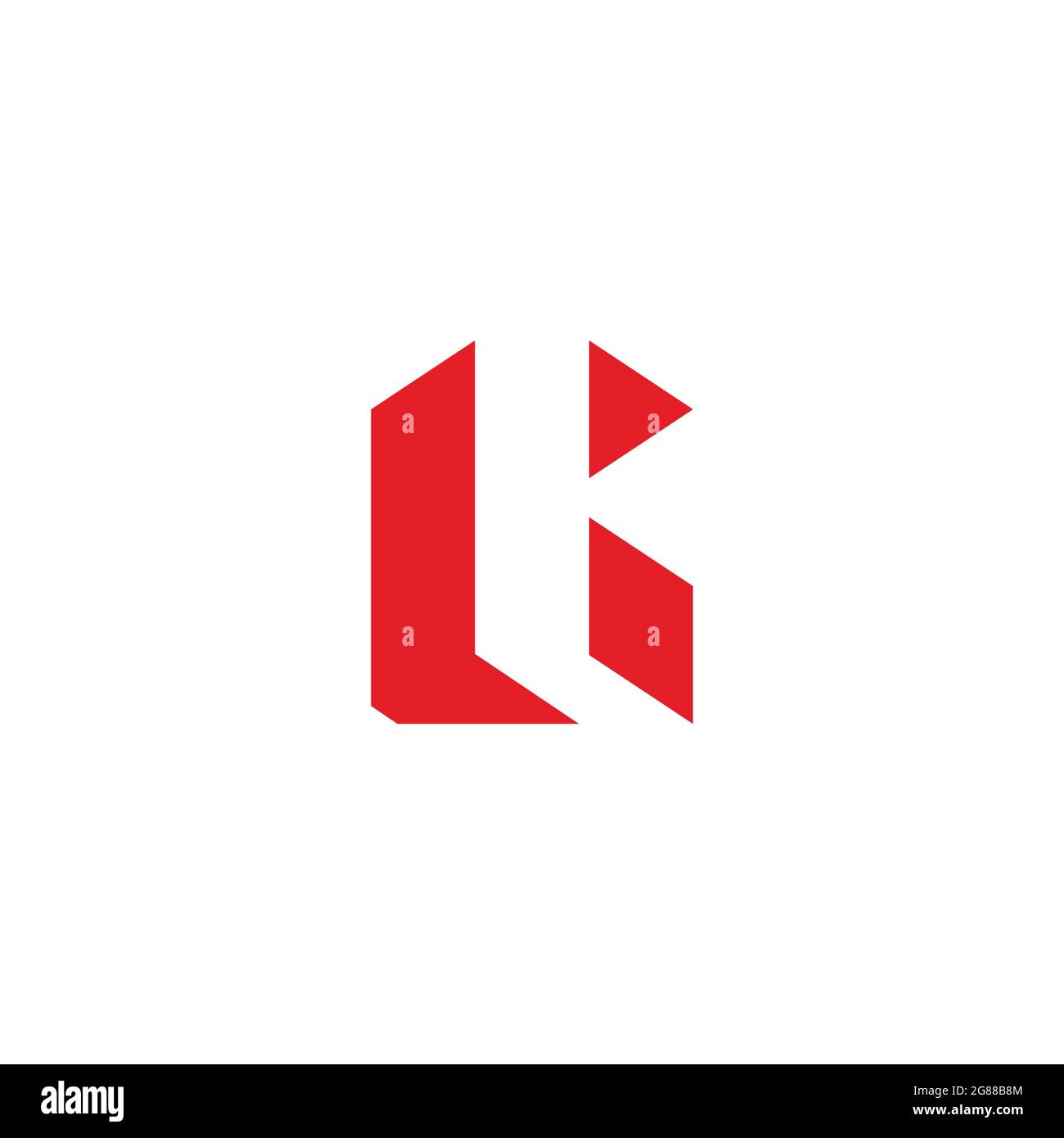 abstract letter lr simple geometric negative space logo vector Stock Vector Image & Art - Alamy