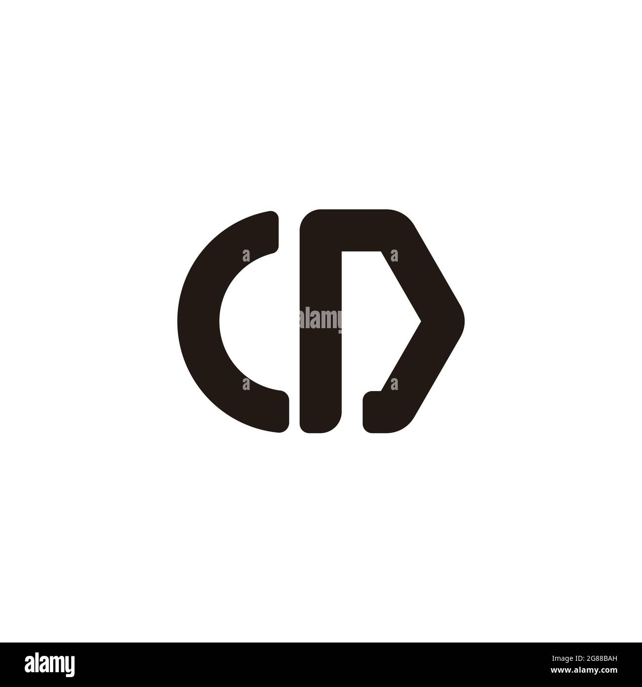 letter cd simple geometric line logo vector Stock Vector Image & Art ...