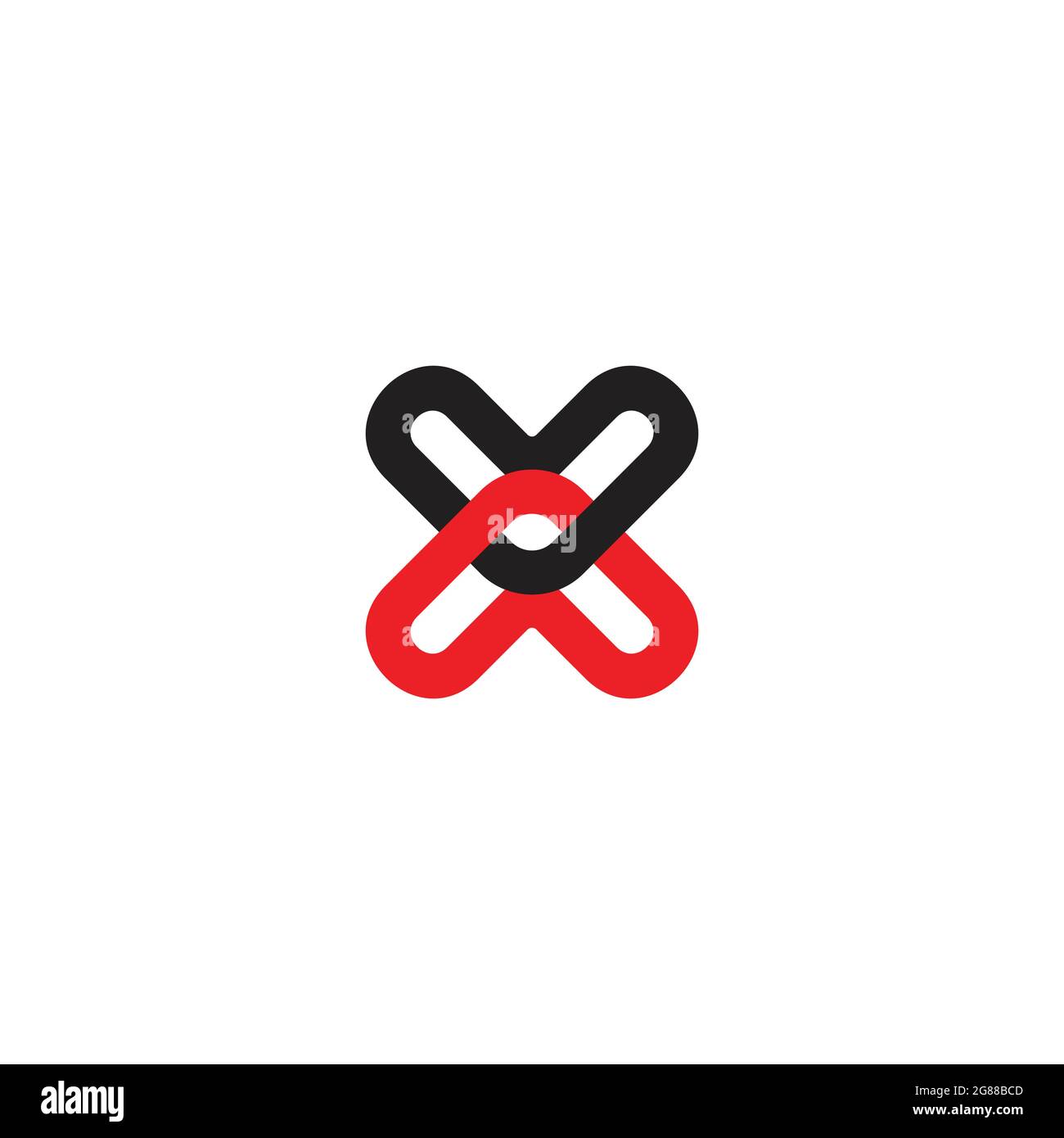 letter x linked arrow simple geometric logo vector Stock Vector Image ...