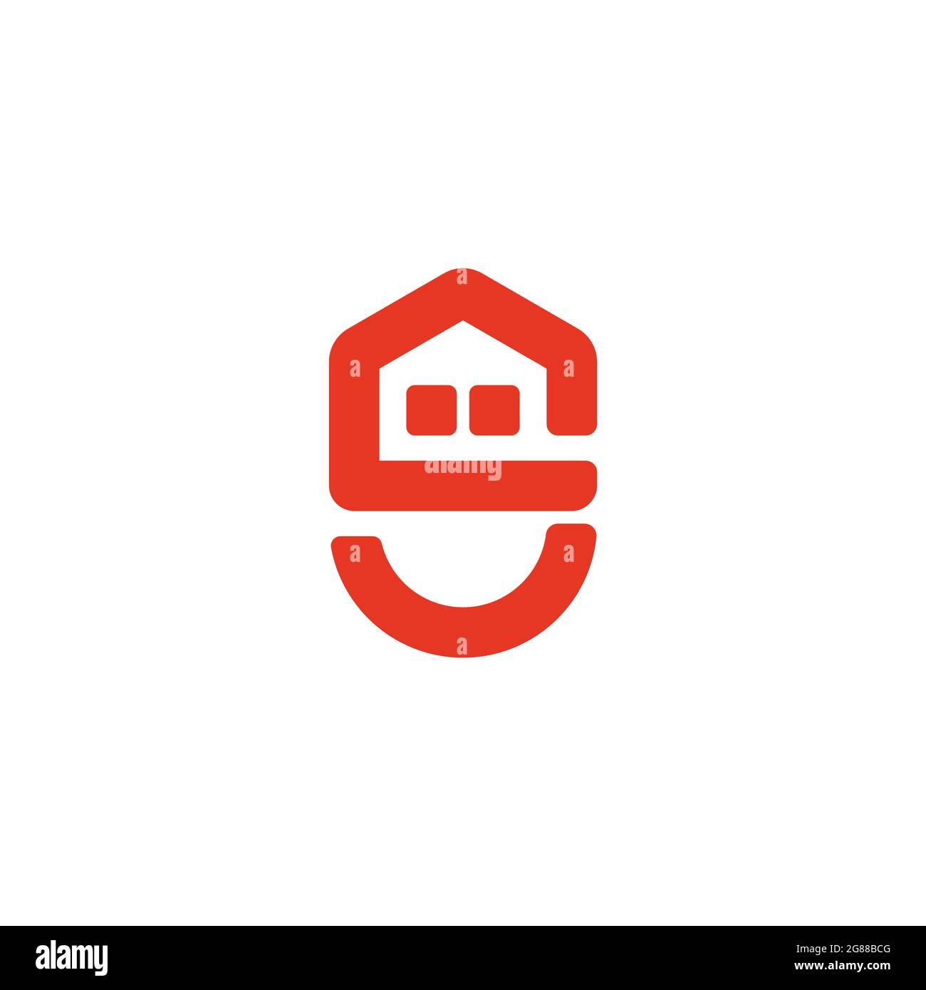 letter s home window shape line simple logo vector Stock Vector Image ...