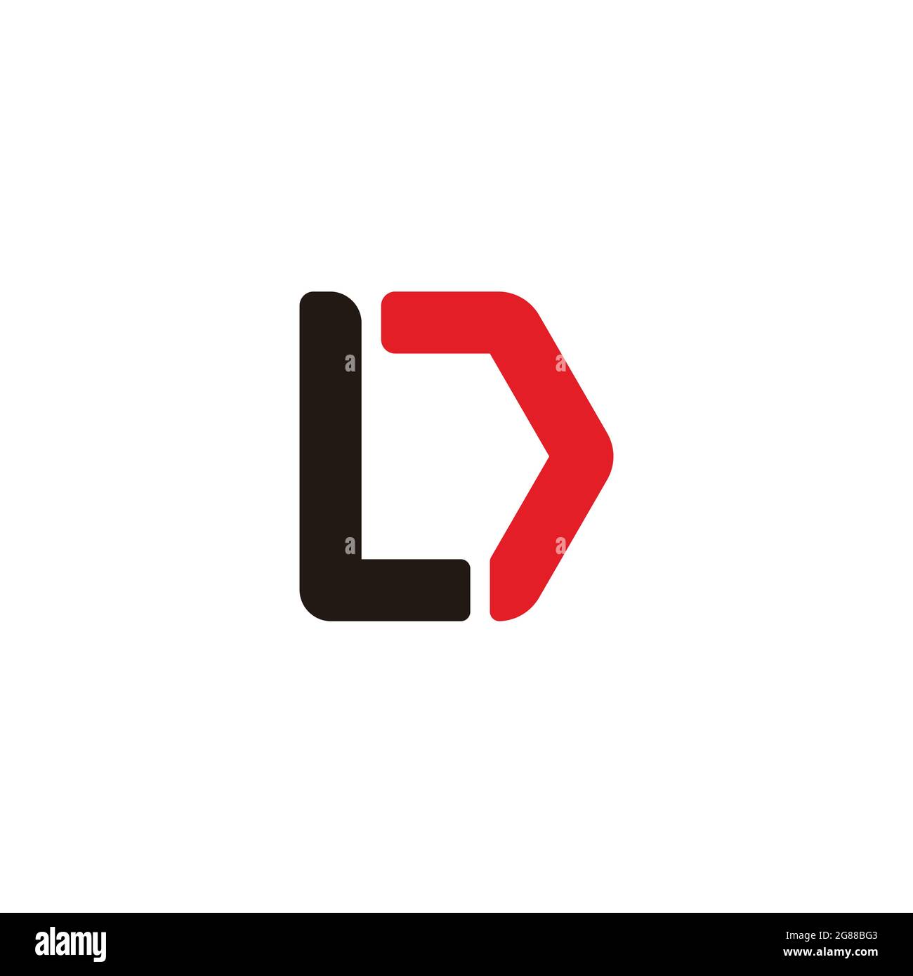 letter ld colorful line simple geometry logo vector Stock Vector Image ...
