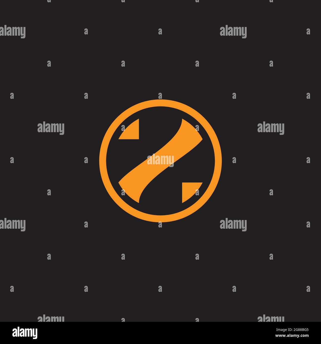 letter z circle triangle simple geometric shape logo vector Stock ...