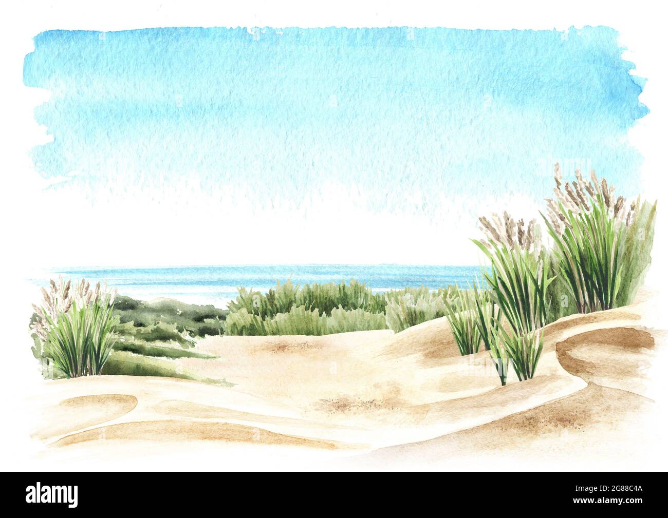 Simple Beach Watercolor