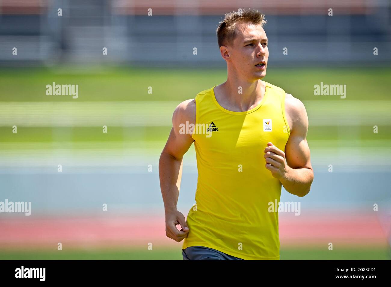 Belgian Julien Watrin pictured during a training session in preparation ...
