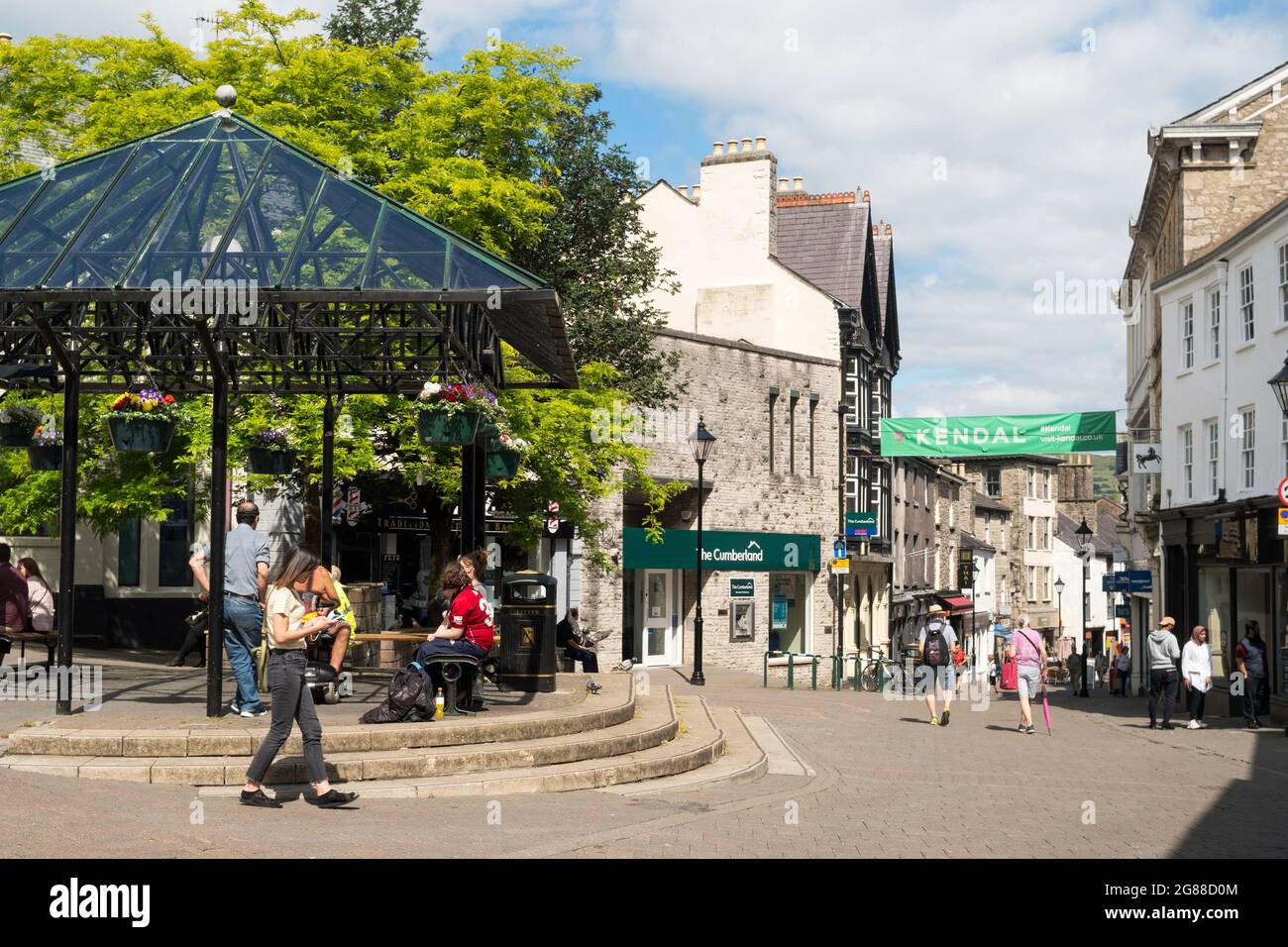 People in Kendal market square, Cumbria, England, UK Stock Photo - Alamy