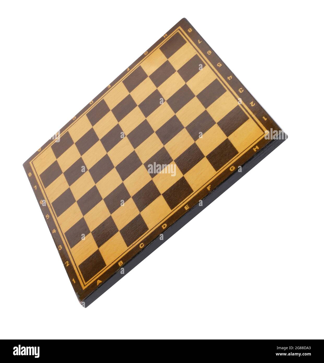 wooden empty chessboard isolated Stock Photo - Alamy