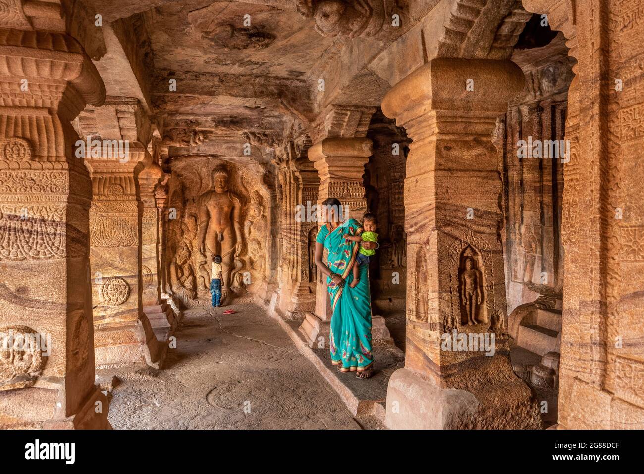 Badami, Karnataka, India - January 10, 2020 : Badami Cave Temples ...