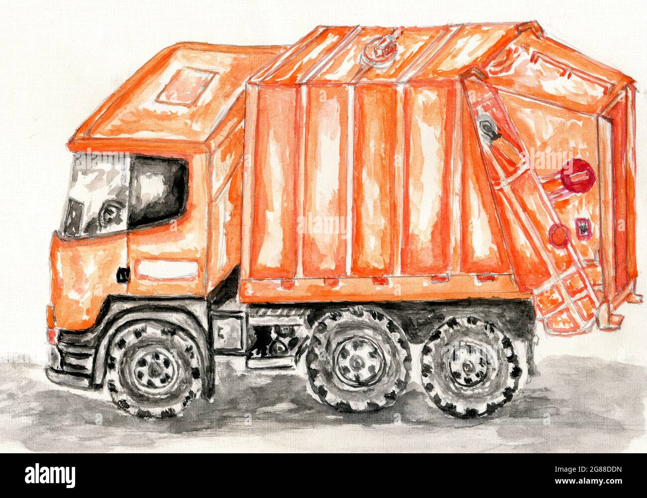 Cartoon garbage truck hi-res stock photography and images - Alamy