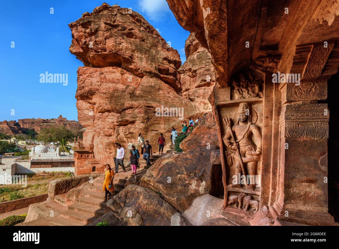 Badami, Karnataka, India - January 10, 2020 : Badami Cave Temples ...