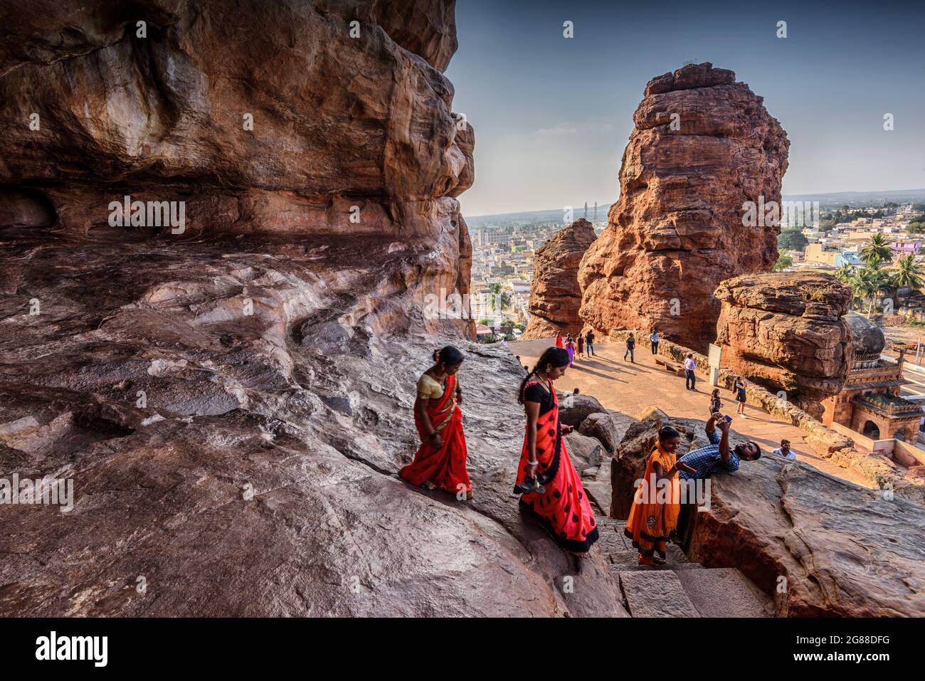 Badami, Karnataka, India - January 10, 2020 : Badami Cave Temples ...