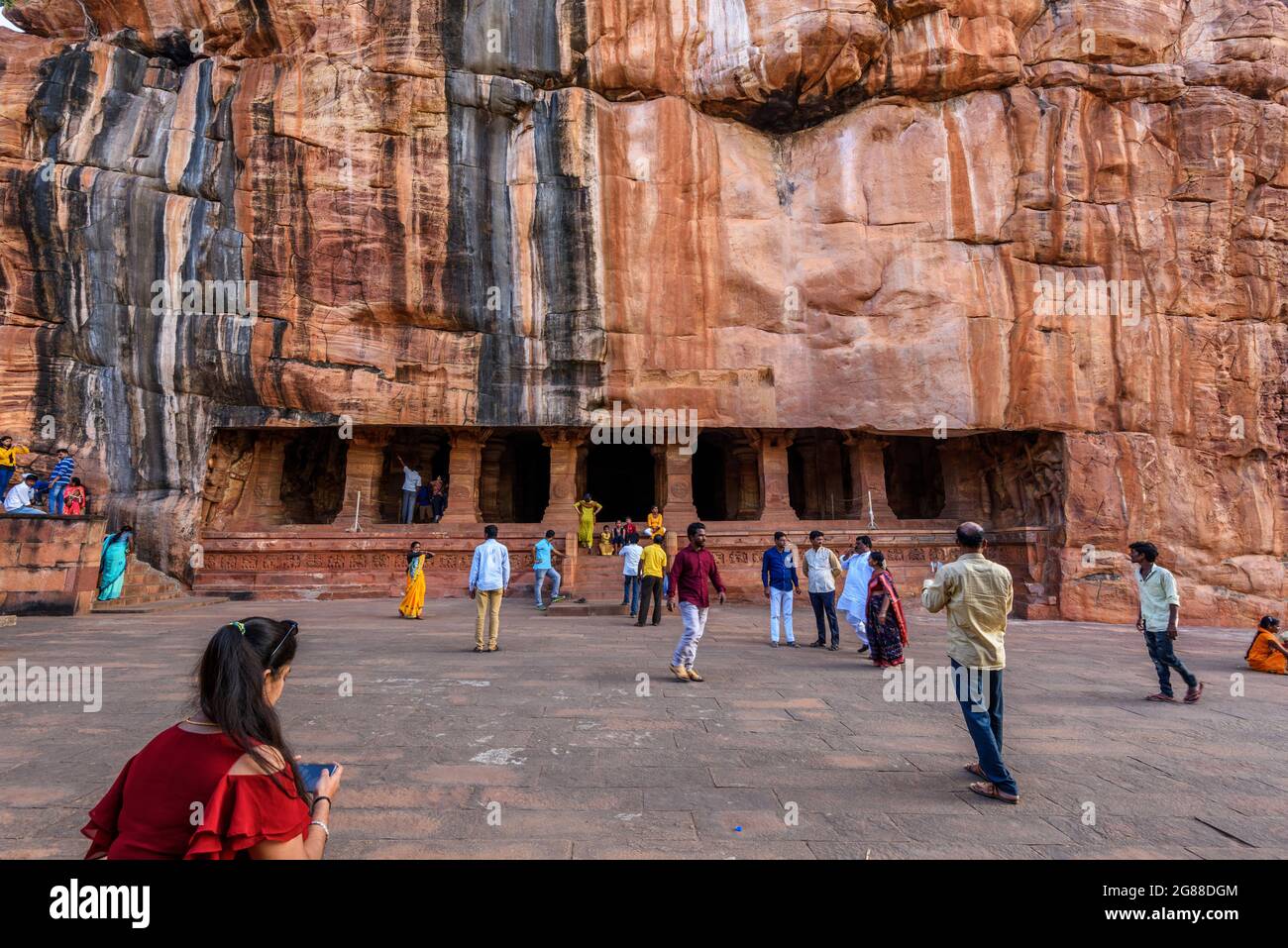 Badami, Karnataka, India - January 10, 2020 : Badami Cave Temples ...