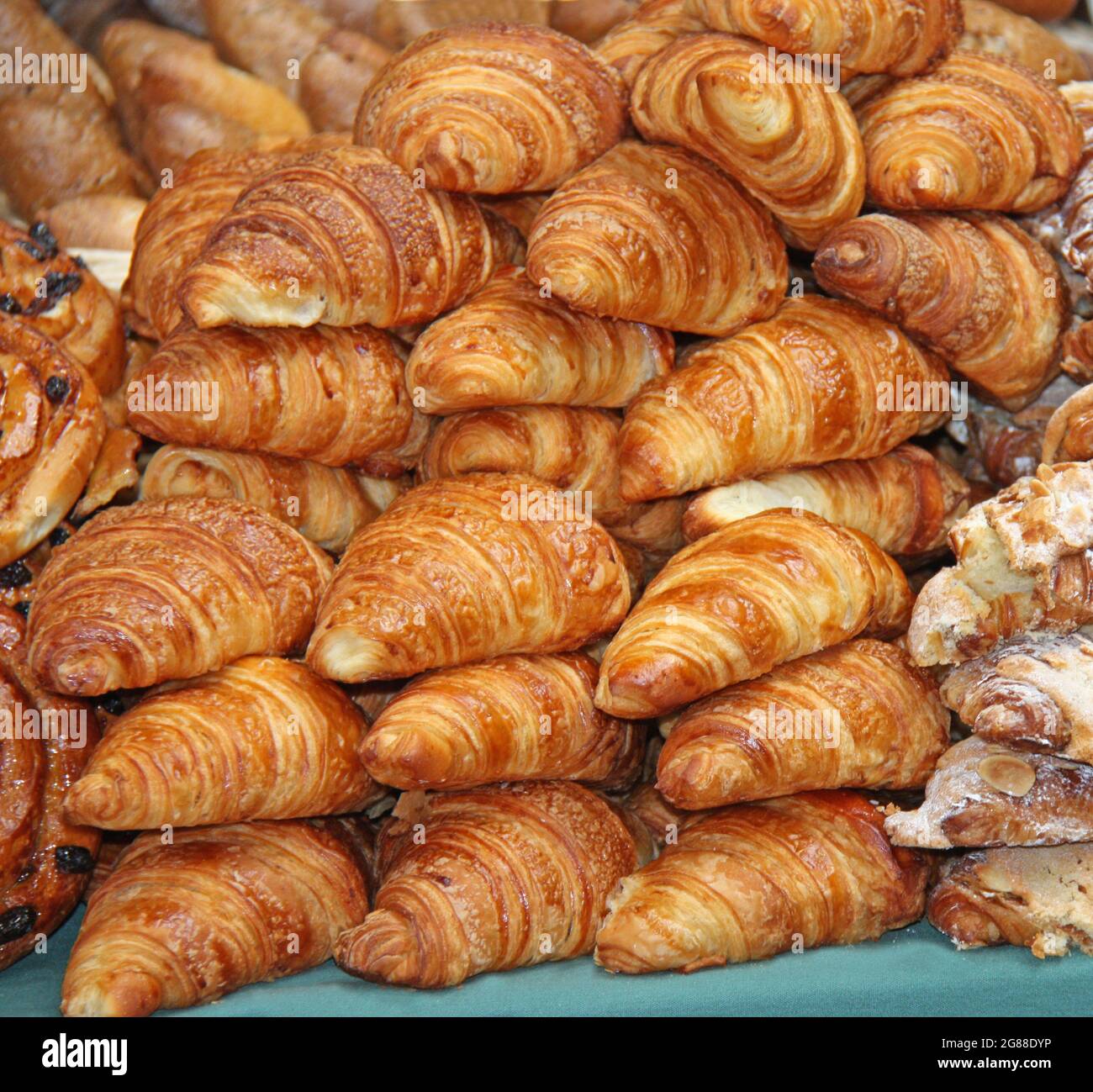 A Stack of Freshly Baked Croissant Pastries Stock Photo - Alamy