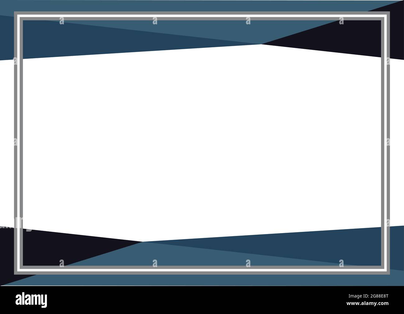line simple frame for certificate. Straight border and triangle frame ...