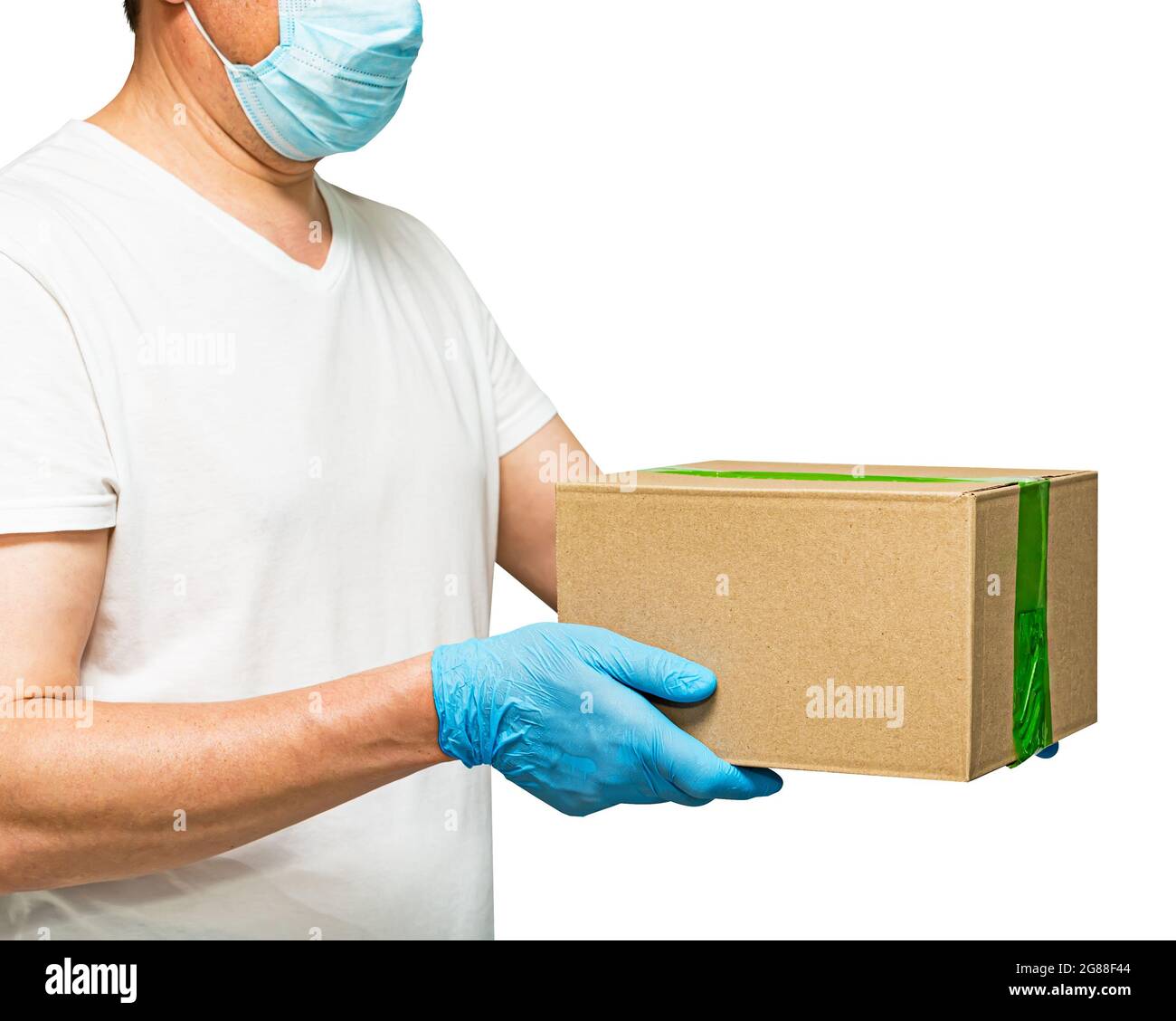 Delivery man medical protective hi-res stock photography and images - Alamy