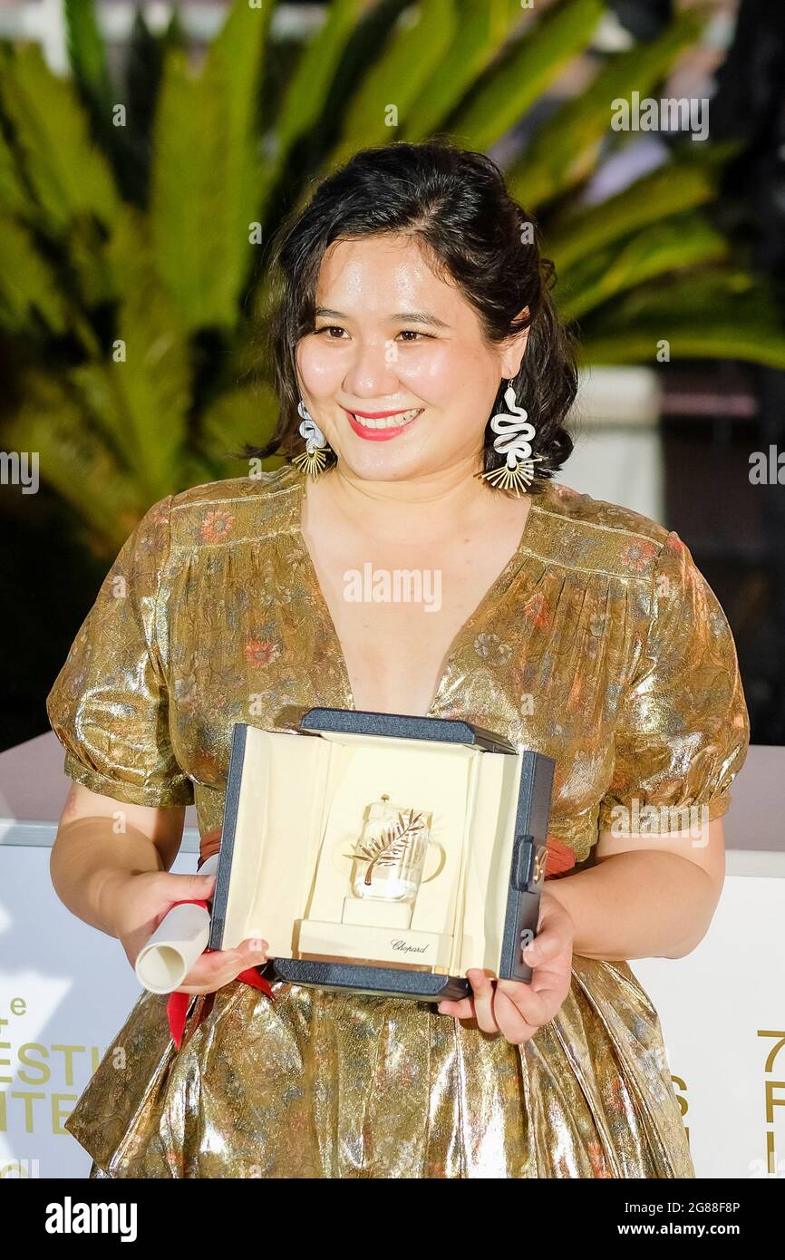Palais des festivals, Cannes, France. 17th July, 2021. Tang Yi poses at ...
