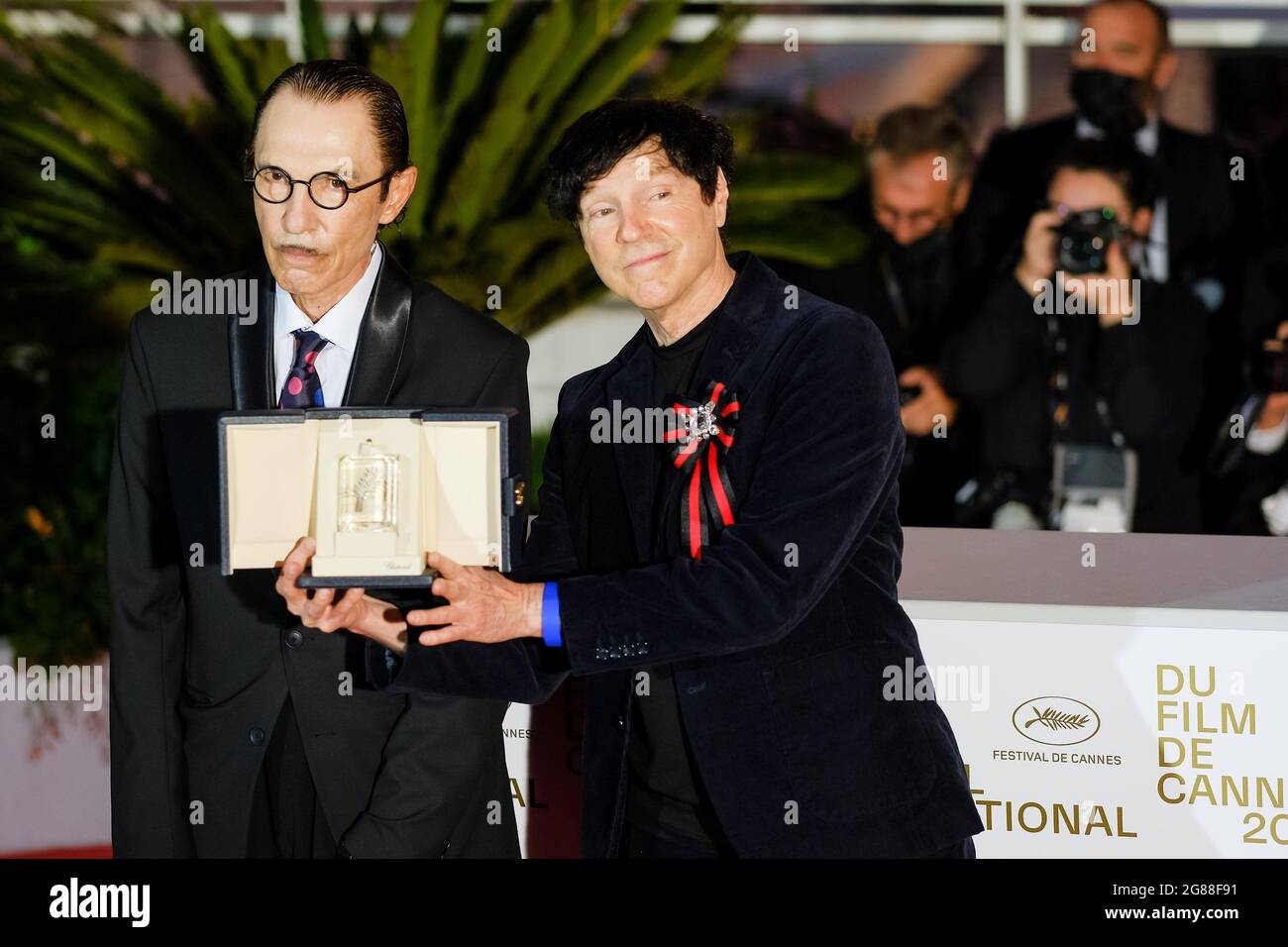 Palais des festivals, Cannes, France. 17th July, 2021. Sparks, Ron Mael ...