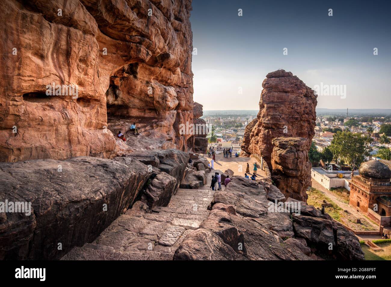 Badami, Karnataka, India - January 10, 2020 : Badami Cave Temples ...