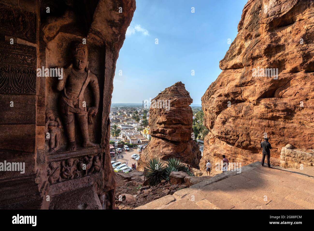 Badami, Karnataka, India - January 10, 2020 : Badami Cave Temples ...