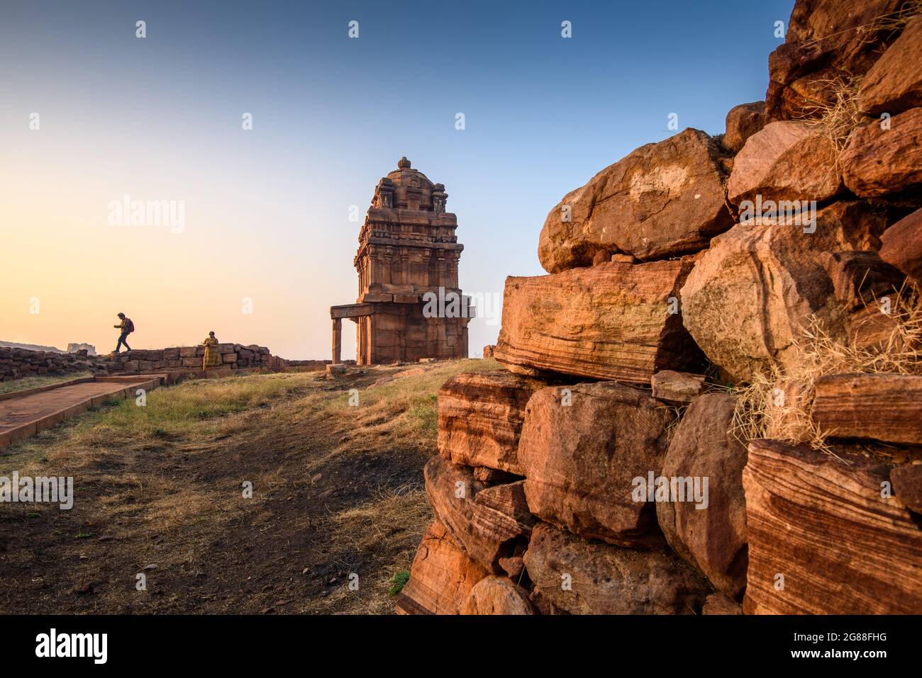 Badami, Karnataka, India - January 10, 2020 : Lower Shivalaya near ...