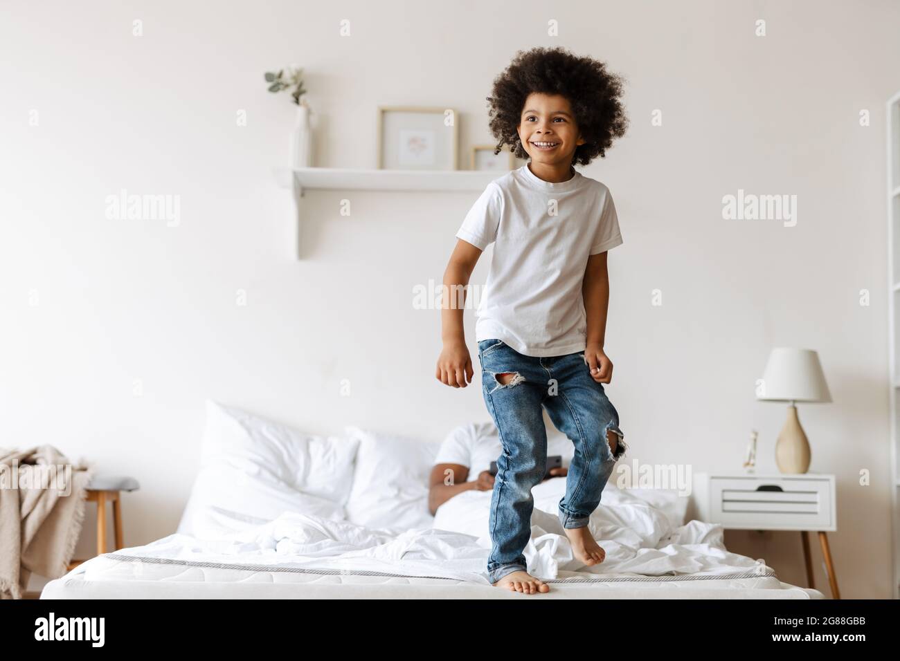 Boy making fun hi-res stock photography and images - Alamy