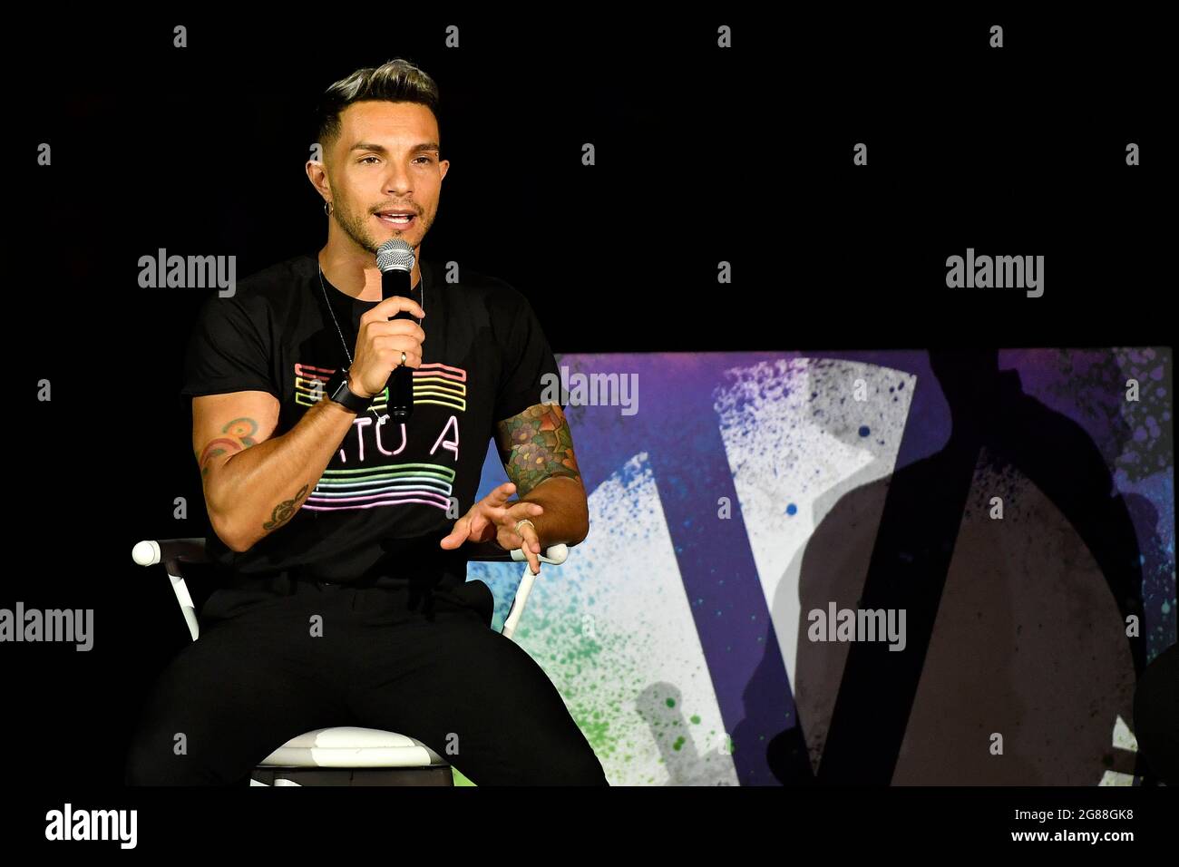 18.07.2021 Padova Pride Village 2021 Marco Carta at the Pride Village ...