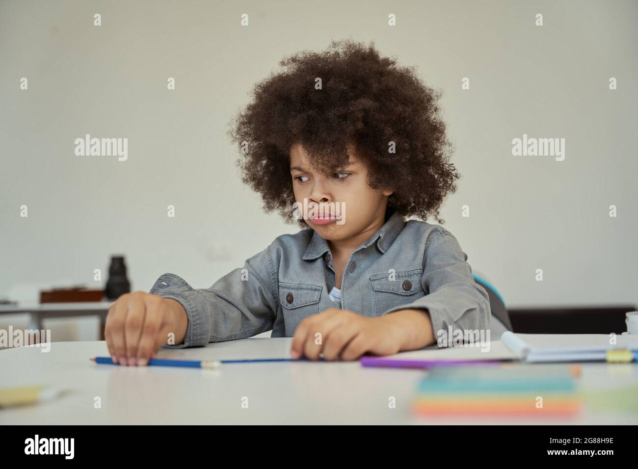 Sad Elementary Student